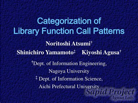 ppt categorization of library function call patterns powerpoint