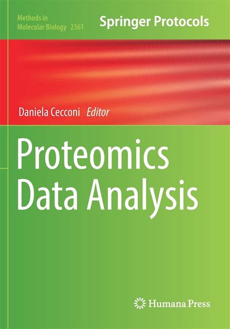 proteomics data analysis book by daniela cecconi tp indigo