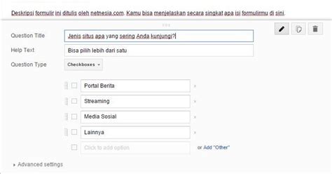 HOLA TUTORIAL MENGGUNAKAN GOOGLE FORMS