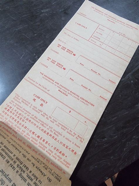 Vintage HSBC Cheque Book Hobbies Toys Memorabilia Collectibles Vintage Collectibles On