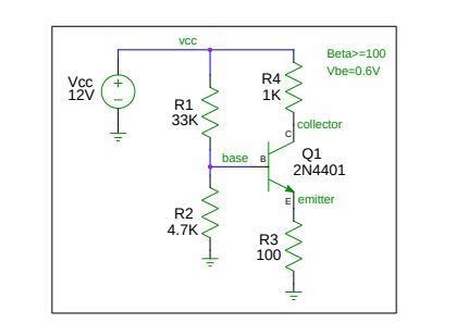 Solved For The Given Circuit Calculate Vc Ve Vb Ic Ie Chegg