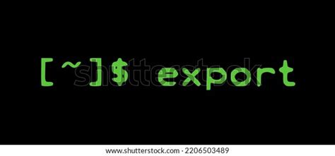Linux Export Command Export Environment Variables Stock Vector Royalty Free 2206503489
