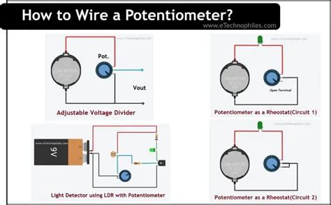 potentiometer wiring 4 simple circuits using potentiometer