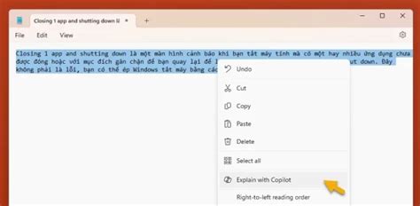 cách sử dụng copilot trong notepad