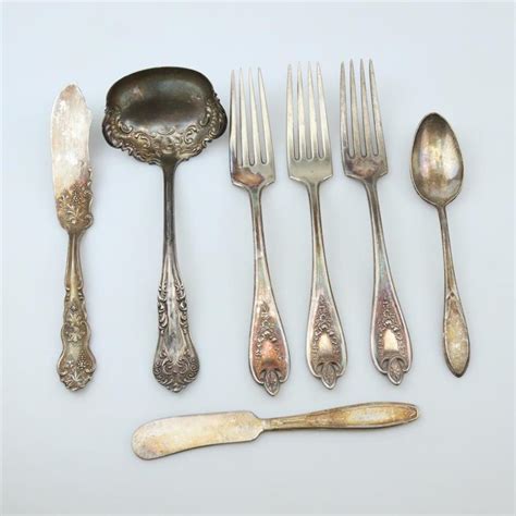 Vintage Silver Plated Silverware 7 Pieces Property Room