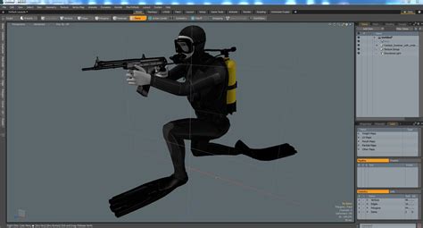 Nadador De Combate Con Rifle Submarino Aps Modelo 3d 169 3ds Blend C4d Fbx Max Ma Lxo