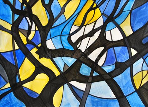 A Vivid Artwork Resembling Neural Pathways With Intertwining Blue And Yellow Hues Creating A
