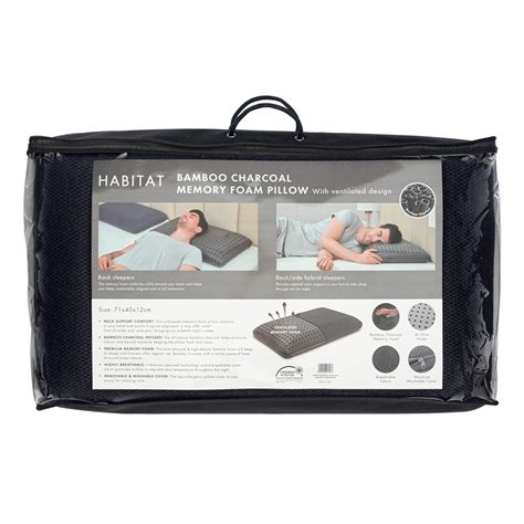 Bamboo Charcoal Memory Foam Pillow Habbbachp22 Pillow Talk