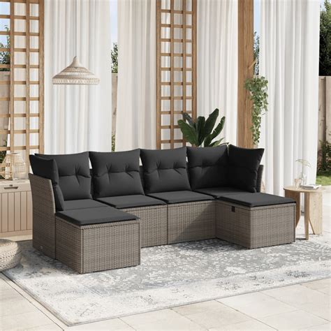Vidaxl Garden Sofa Set Poly Rattan Large Modular Garden Sofa Set Wayfair