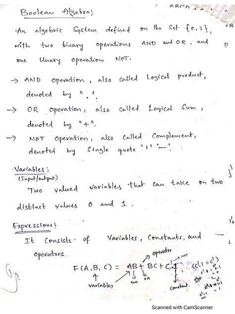 Boolean Algebra 1 Pdf
