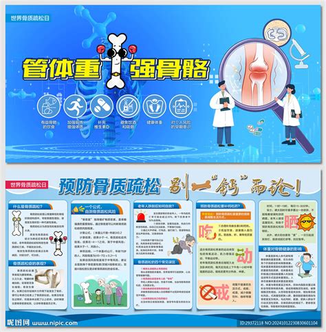 2024世界骨质疏松日展板设计图 海报设计 广告设计 设计图库 昵图网