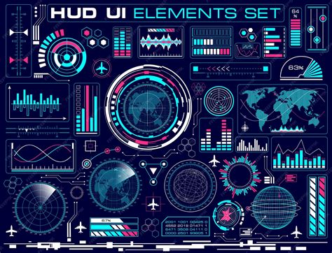 Premium Vector Futuristic Graphic User Interface Hud Ui Vector Set