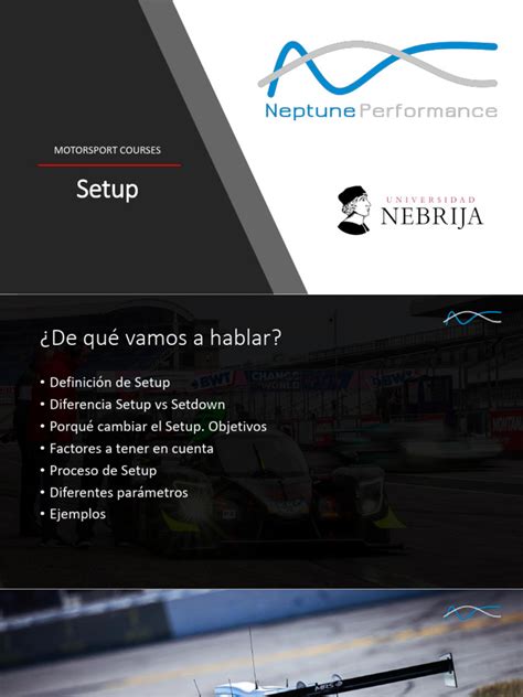 setup course pdf información vehículo de motor