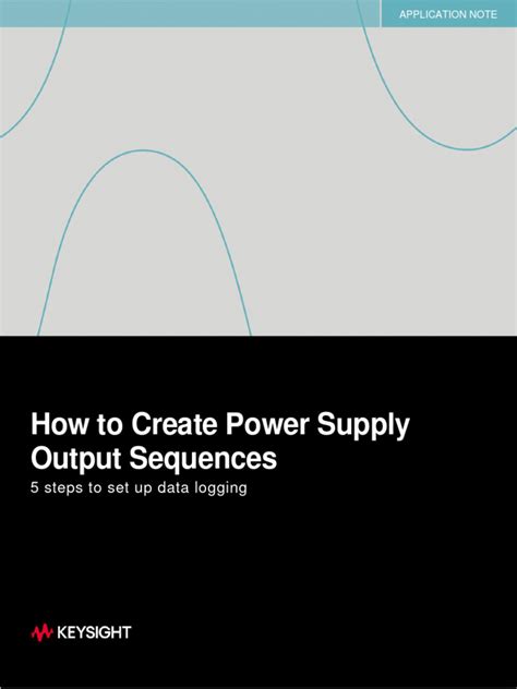 how to create power supply output sequences pdf power supply
