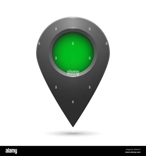 Realistic Geolocation Map Pin Code Icon The Geolocation Icon Is Gray With Highlights And A