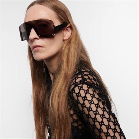 Gucci New Gucci Gg1637s 003 Blackgrey Unisex Shield Sunglasses Grailed