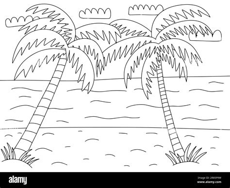 Vector Beach Landscape Stock Vector Image And Art Alamy