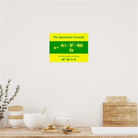 Quadratic Formula Poster Zazzle