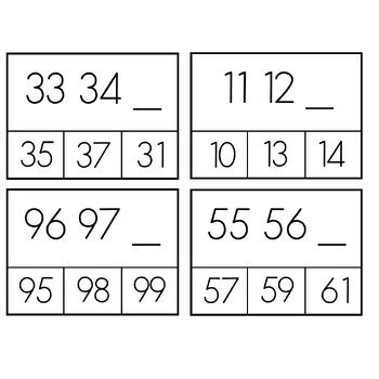 Missing Numbers Sequence Strips Slides And Clip Cards By Susan Zingkhai