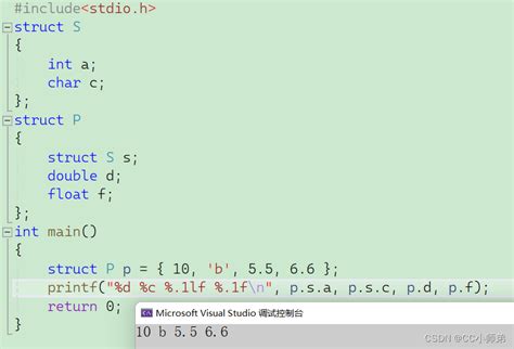 “结构体”入门知识点——c语言结构体访问 Csdn博客