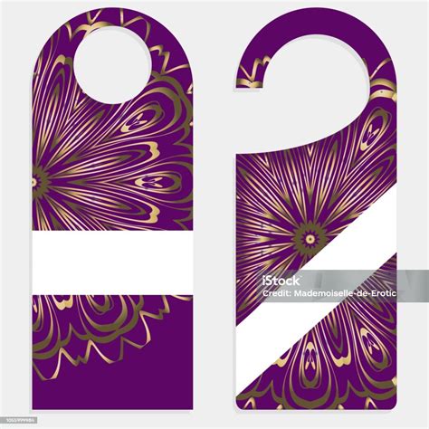 가정 호텔 리조트 꽃 만다라 디자인에 문 걸이 태그 벡터 일러스트 레이 션 금속에 대한 스톡 벡터 아트 및 기타 이미지 금속 깨끗한 꽃 식물 Istock