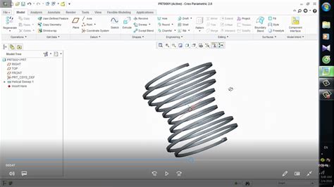 Creo Parametric Helical Sweep Grabcad Tutorials