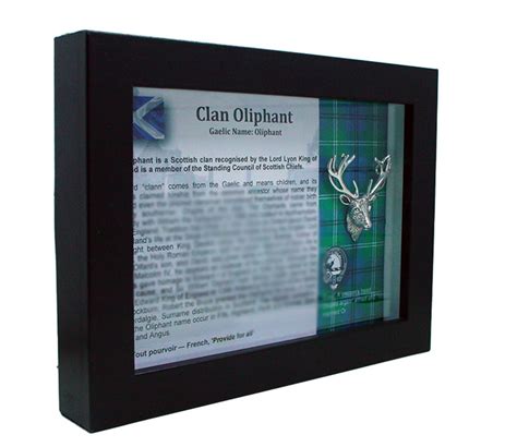 Clan Oliphant Of Scotland Framed Clan Tartan Display