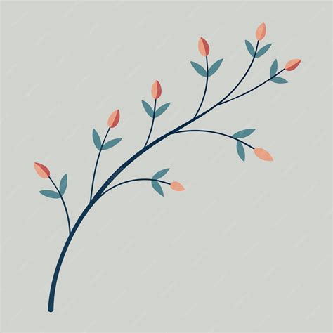 premium vector floral branch pattern vector illustration