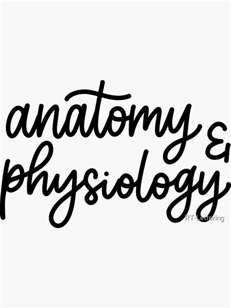 Anatomy And Physiology Folderbinder Sticker For Sale By Rt Lettering