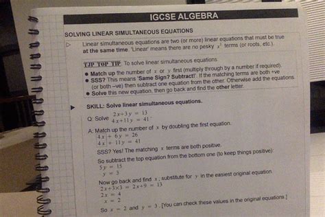 Simultaneous And Quadratic Equations Mind Map