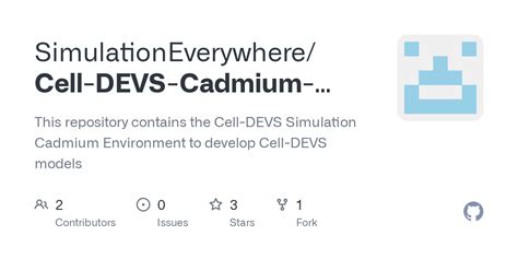 Github Simulationeverywherecell Devs Cadmium Simulation Environment