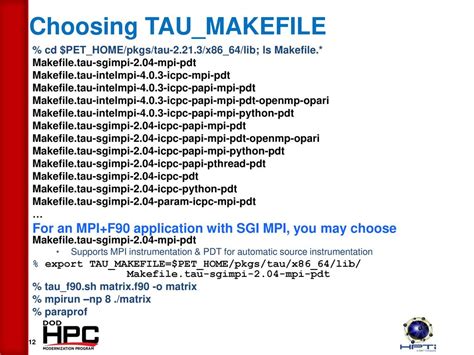 improving application performance using tau ppt download