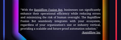 Revolutionizing Automation Introducing The Rapidflow Fusion Bot