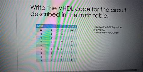Answered Write The Vhdl Code For The Circuit Bartleby