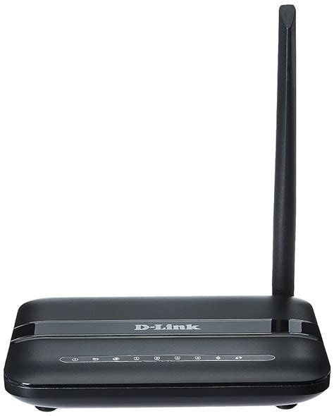 D Link DSL 2730U Wireless N 150 ADSL2 4 Port Router Black Works With RJ 11 Telephone Line
