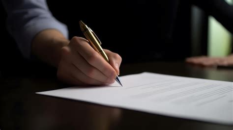 Una Mano Escribiendo En Un Papel Foto Premium