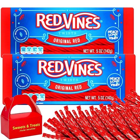 Red Vine Twists Licorice Candy Original Red Soft And Chewy 4 Pack 5 Oz Each Fruity