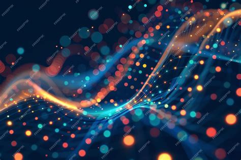 Futuristic Data Stream Digital Flow Dynamic Pattern With Power Rays And