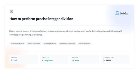 How To Perform Precise Integer Division Labex