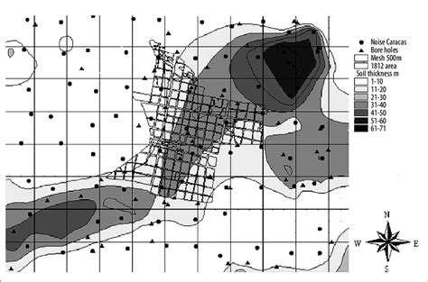 Distribution Of Microtremor Measurement Points Circles Borehole Data