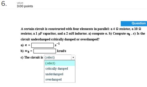 solved a certain circuit is constructed with four elements