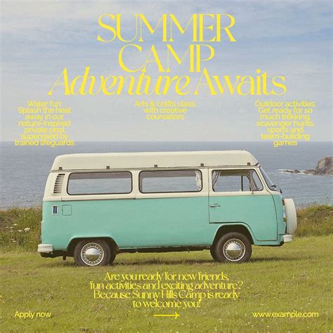 Summer Camp Instagram Post Template Free Editable Template Rawpixel