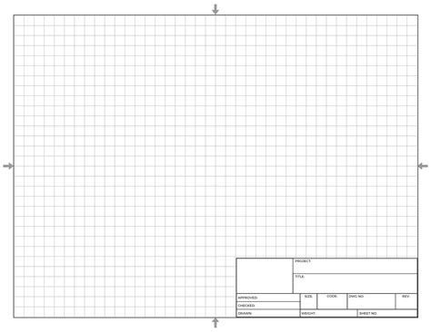 Drafting Template With Sketch Grid PDF File Instant Download Printable X Design DWG