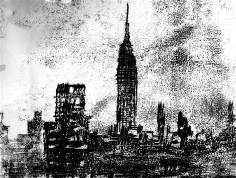 City Skyline Monoprint By Hand By Amndesigns On Deviantart Monoprint Architecture Artists