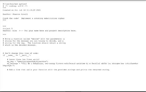 Solved Project Ciphers In This Assignment You Will Chegg