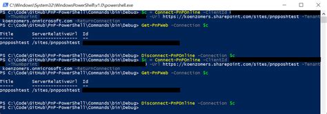 Connect Pnponline Throws Exception Has Been Thrown By The Target Of An