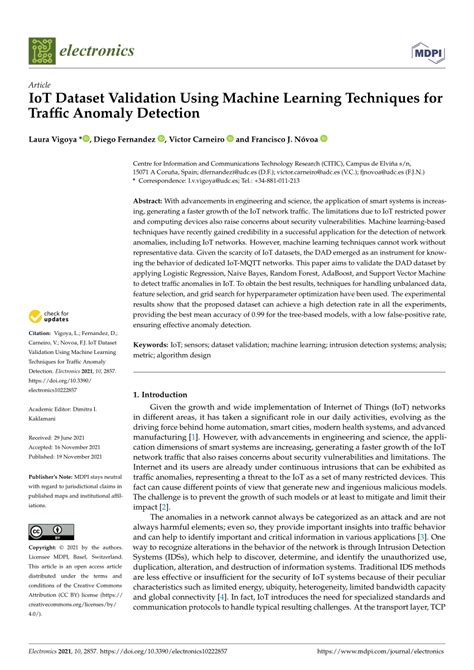 pdf iot dataset validation using machine learning techniques for