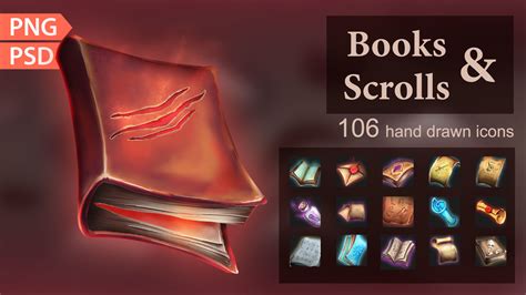 Artstation Books And Scrolls Game Assets