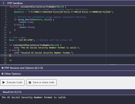 how to validate a us social security number ssn format in php