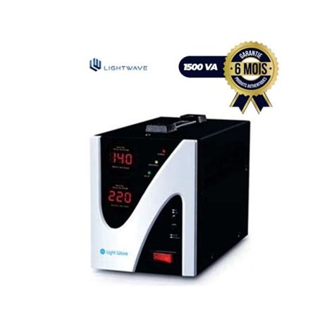 RÉgulateur De Tension Lightwave 1500va Davrc 1500 Noir Blanc 6 Mois Garantie Glotelho